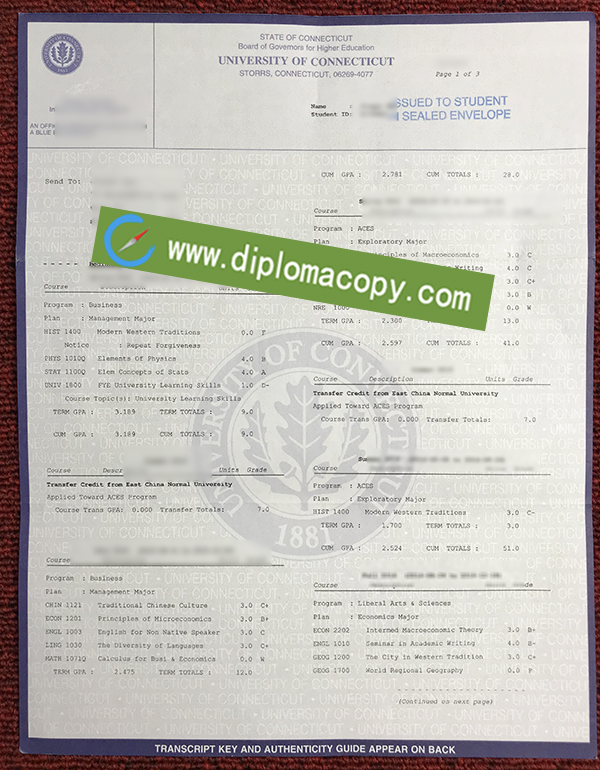 How Fast to Get Fake University of Connecticut Transcript? - Buy Fake ...